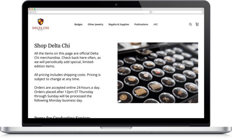 Use Delta Chi Store to Order Merchandise - The Delta Chi Fraternity